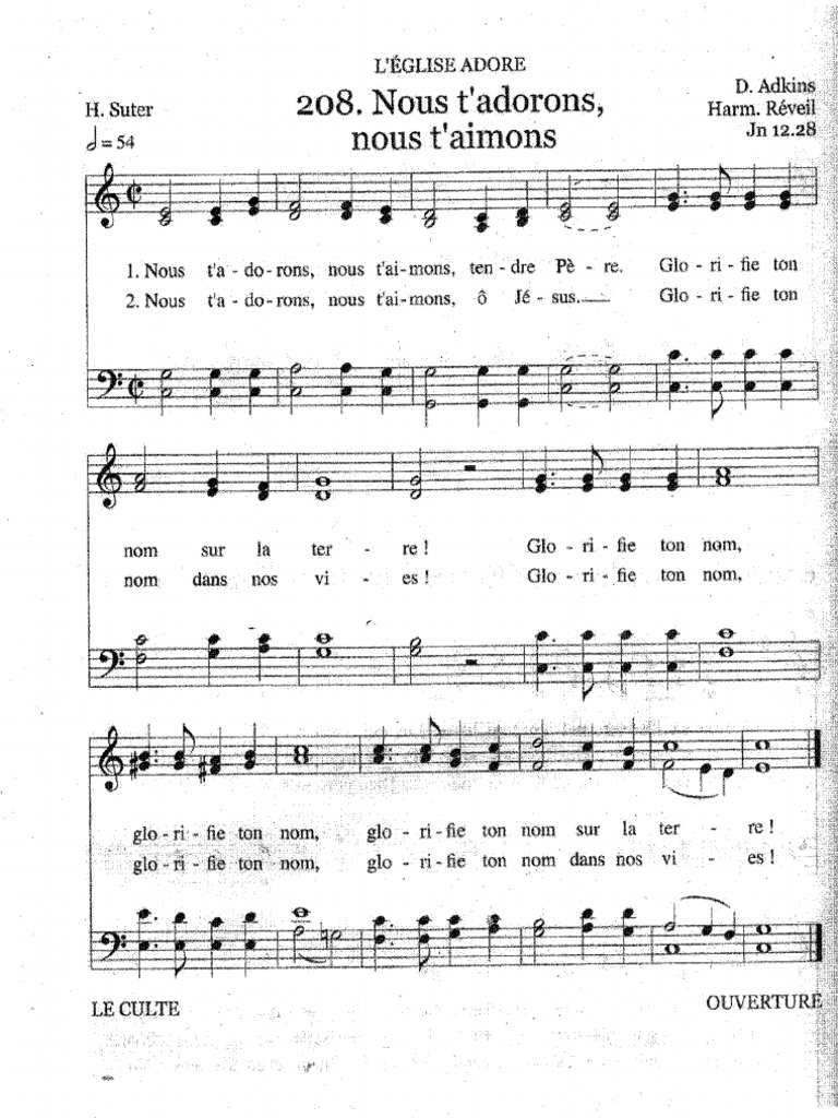 Nous T'adorons | PDF