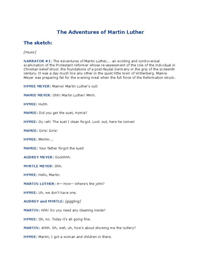Monty Python - The Adventures of Martin Luther | PDF | Religion And ...