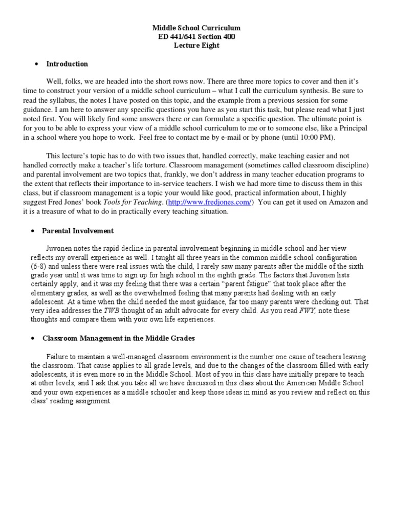 Lecture Eight | PDF | Classroom Management | Classroom