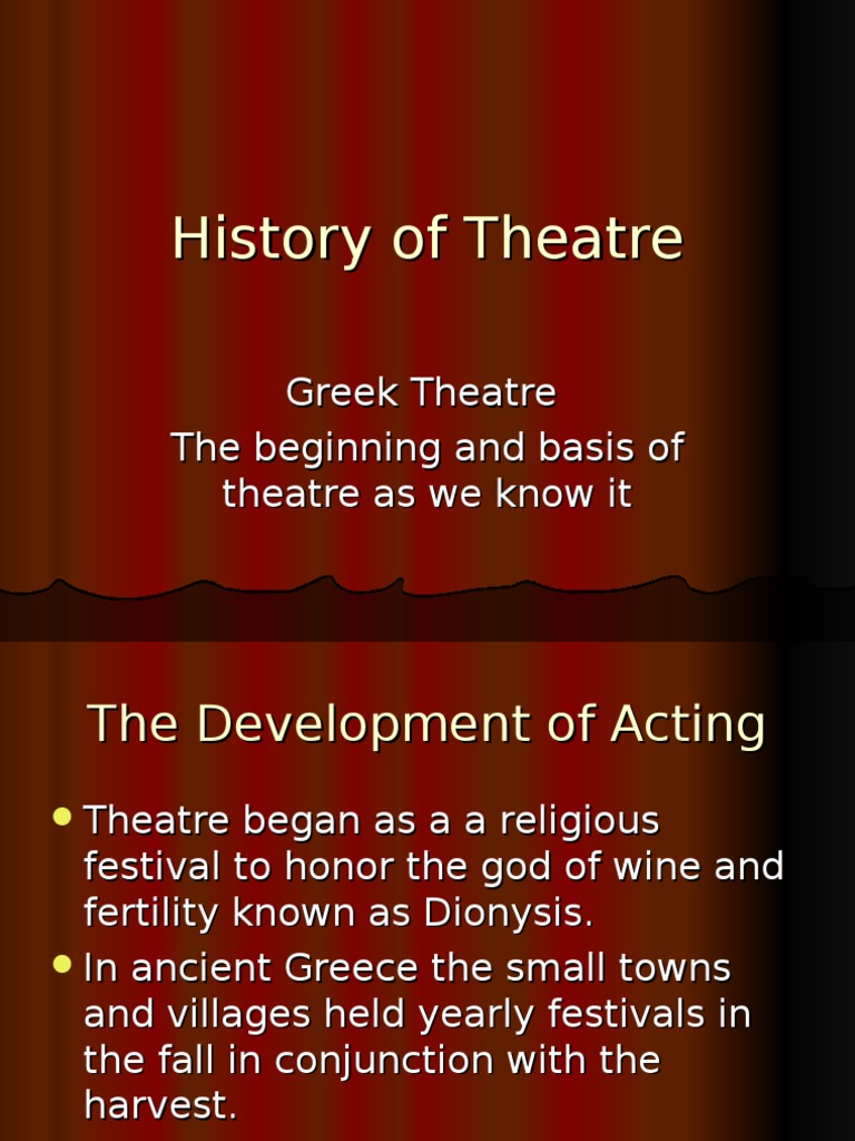 History of Theatre - Greek | Ancient Greek Theatre | Tragedy