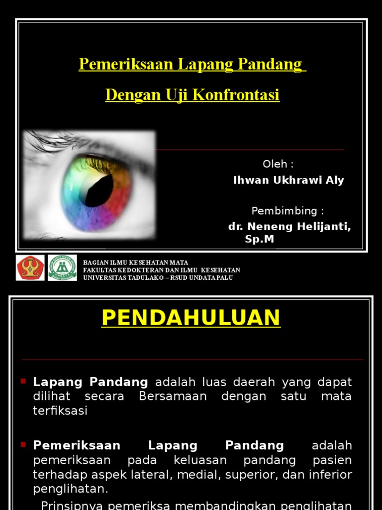 Pemeriksaan Lapang Pandang DGN Uji Konfrontasi | PDF