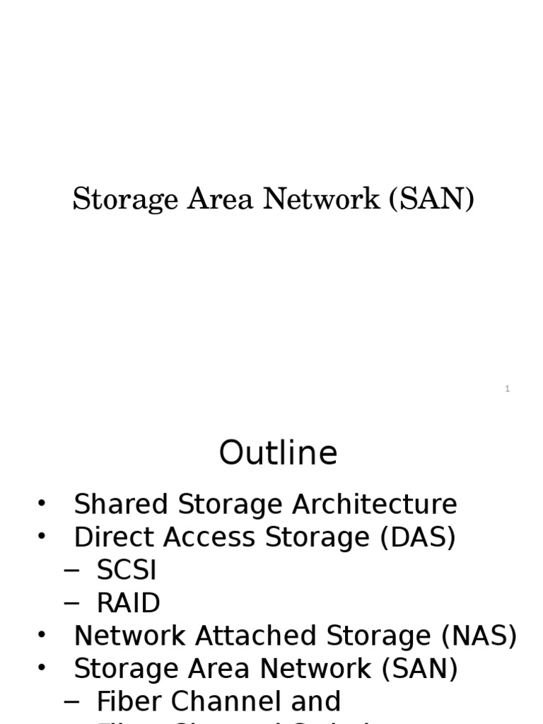 Storage Area Network (SAN) | PDF | Internet Protocols | Network Topology