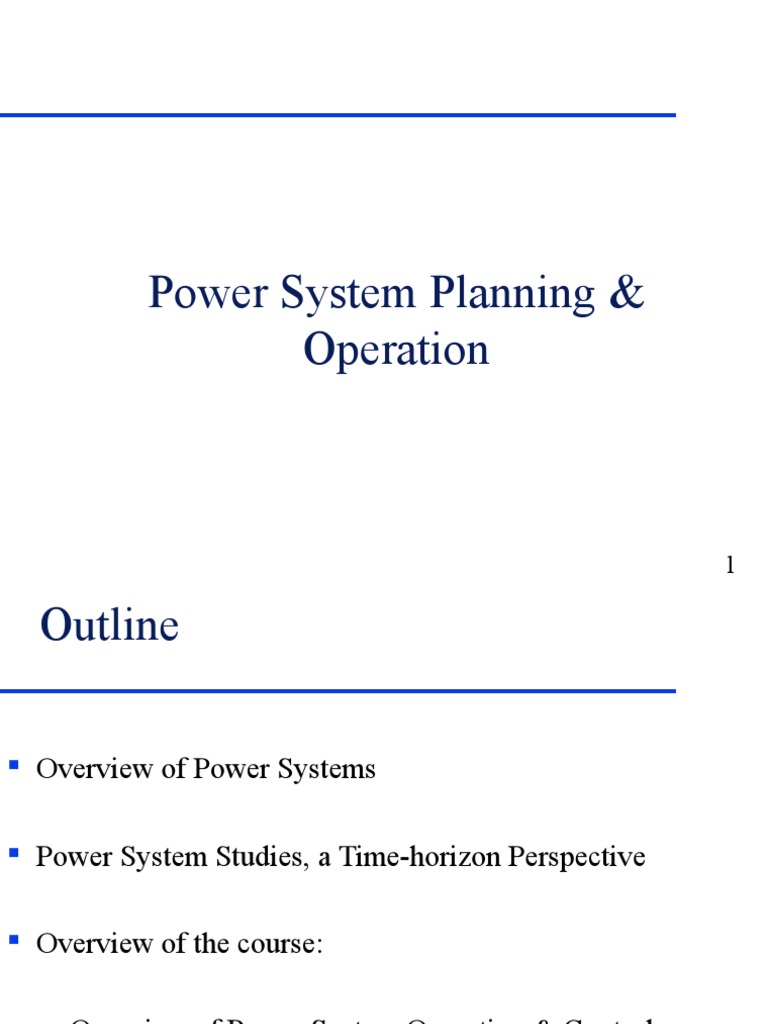 Power System Planning & Operation | PDF | Electric Power System ...
