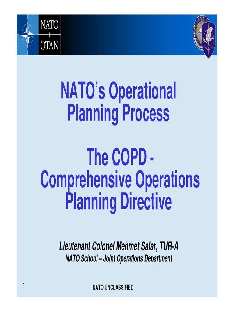 Operational Planning Process | Nato | Non Governmental Organization