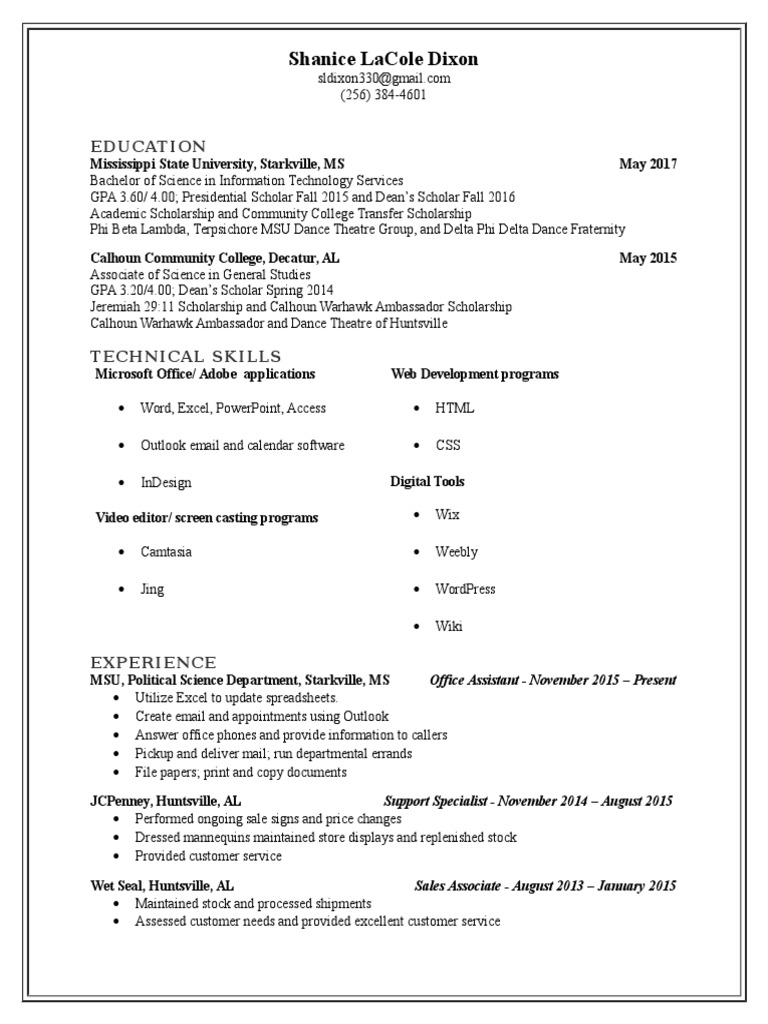 SLD Resume 2017s | PDF | Microsoft Outlook | Microsoft Excel