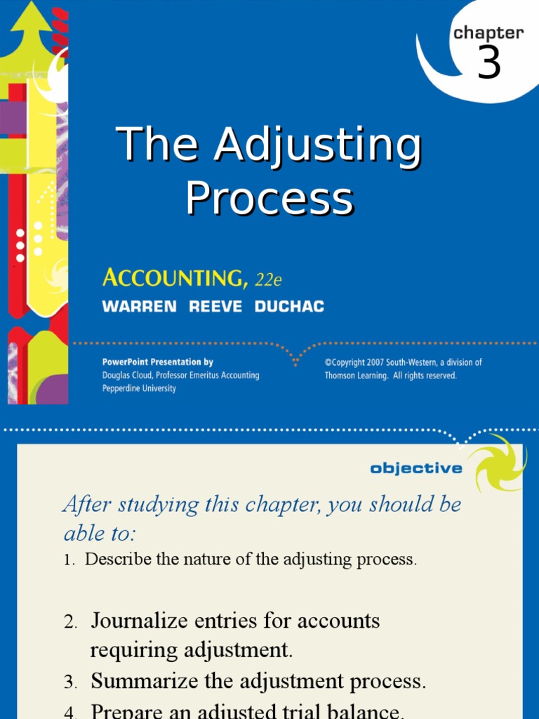 The Adjusting Process | PDF | Deferral | Debits And Credits