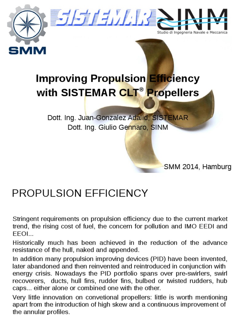 CLT SMM2014 Presentation | PDF | Propeller | Ships