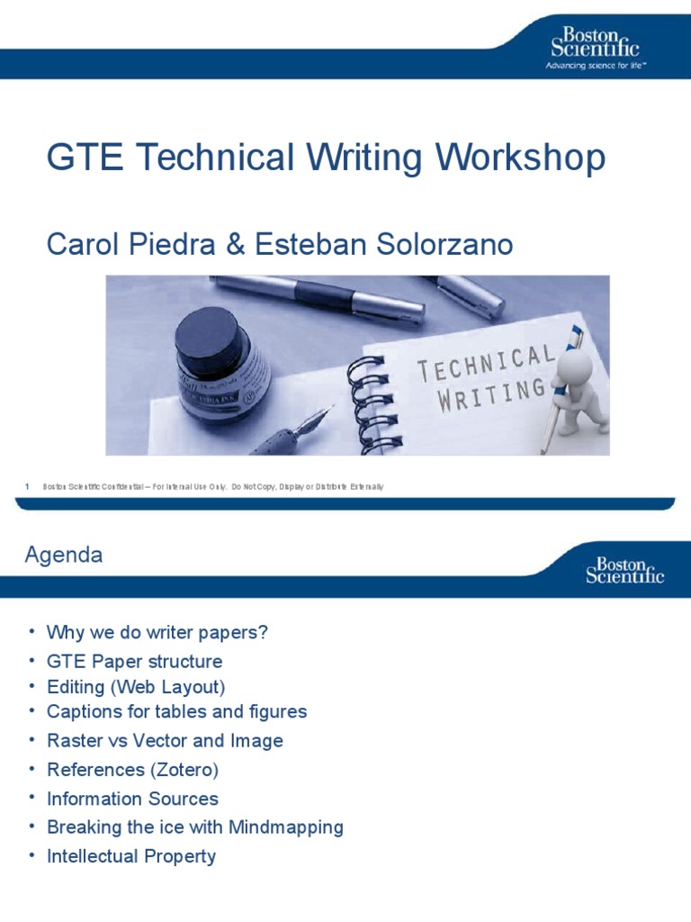 GTE Technical Writing Workshop: Carol Piedra & Esteban Solorzano | PDF ...
