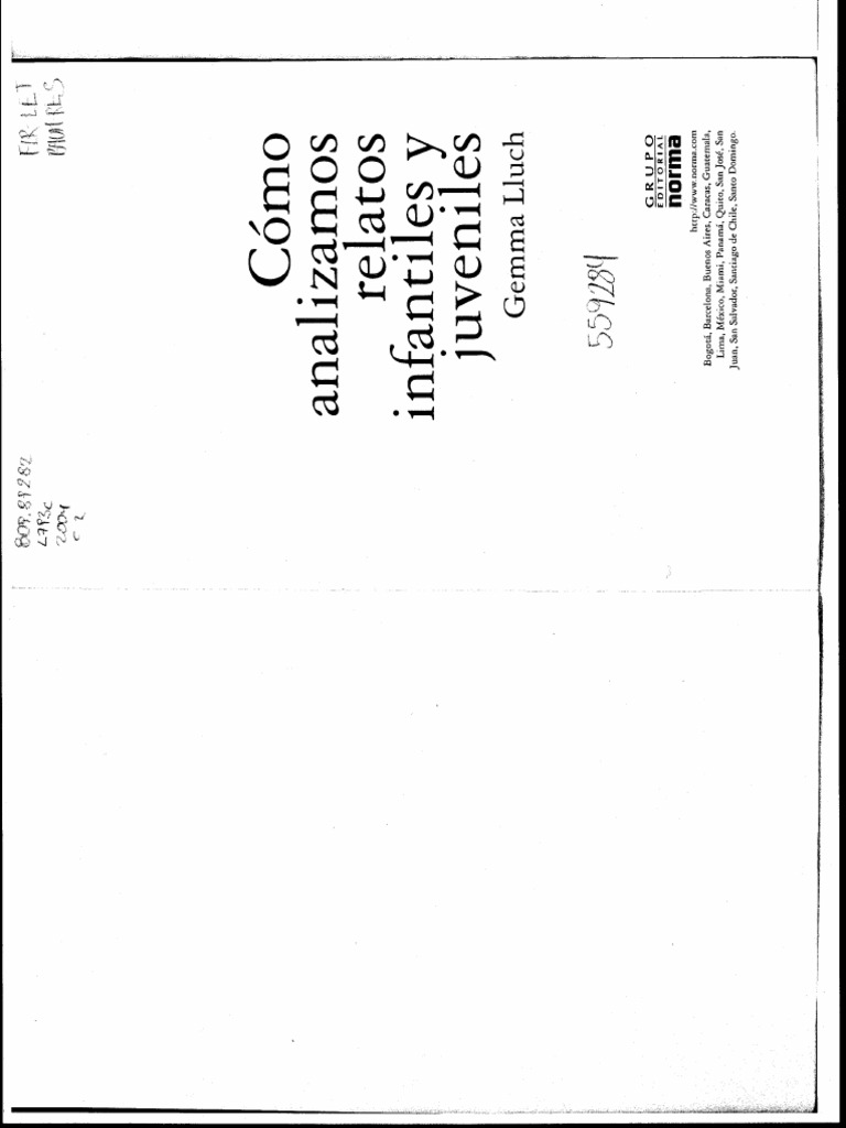 Lluch, Gemma - Cómo Analizamos Relatos Infantiles | PDF