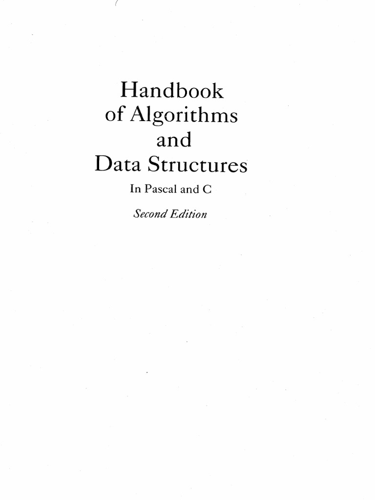 Handbook of Algorithms and Data Structures in Pascal and C PDF | PDF | Expected Value ...