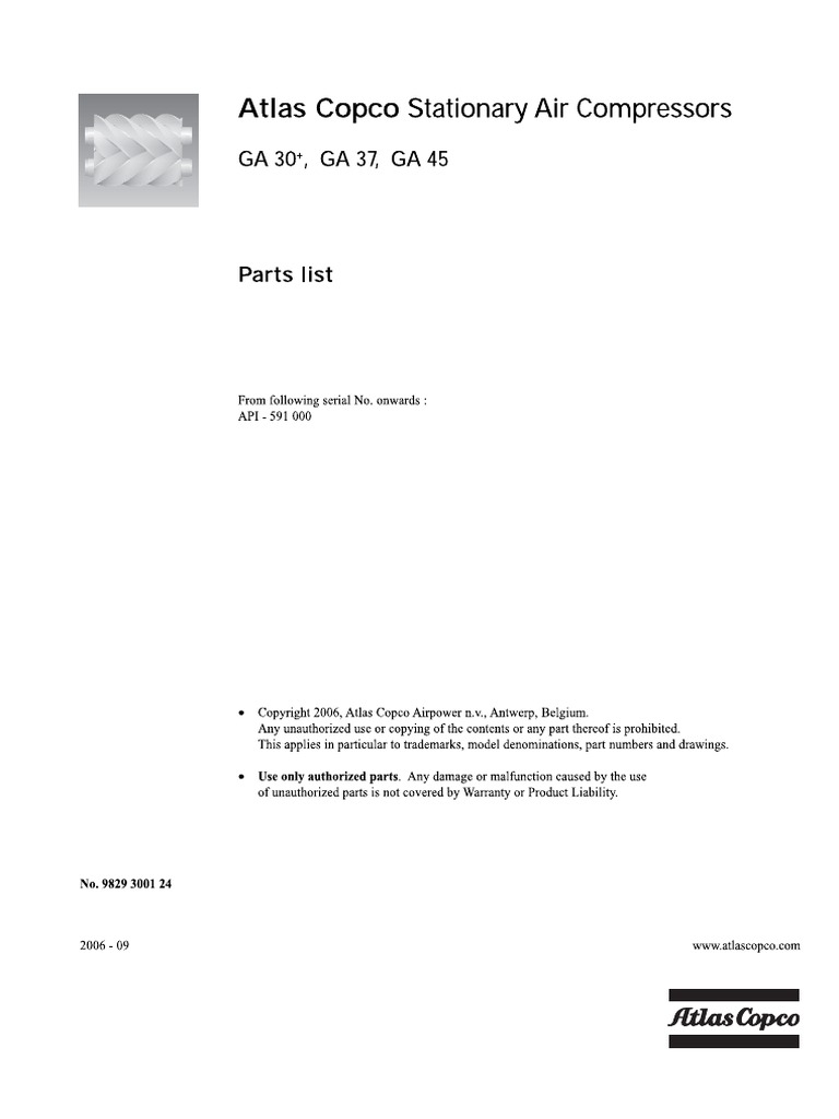 Manual Atlas Copco 2006 | PDF