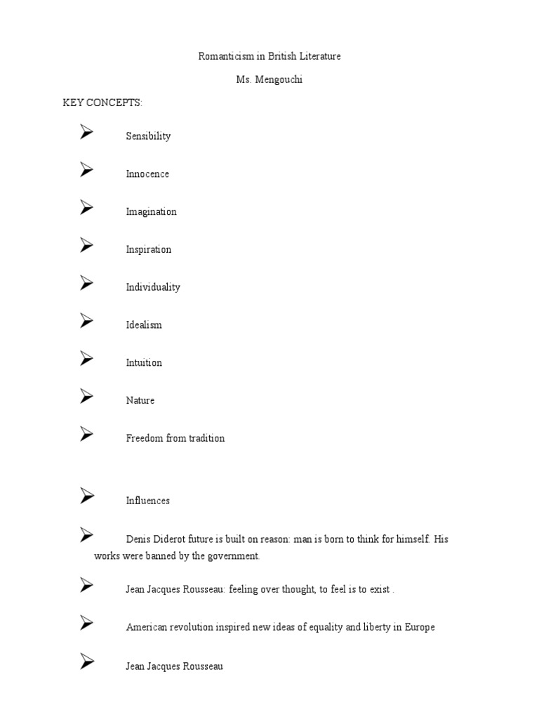 British Romanticism Overview | PDF | Samuel Taylor Coleridge | Romanticism