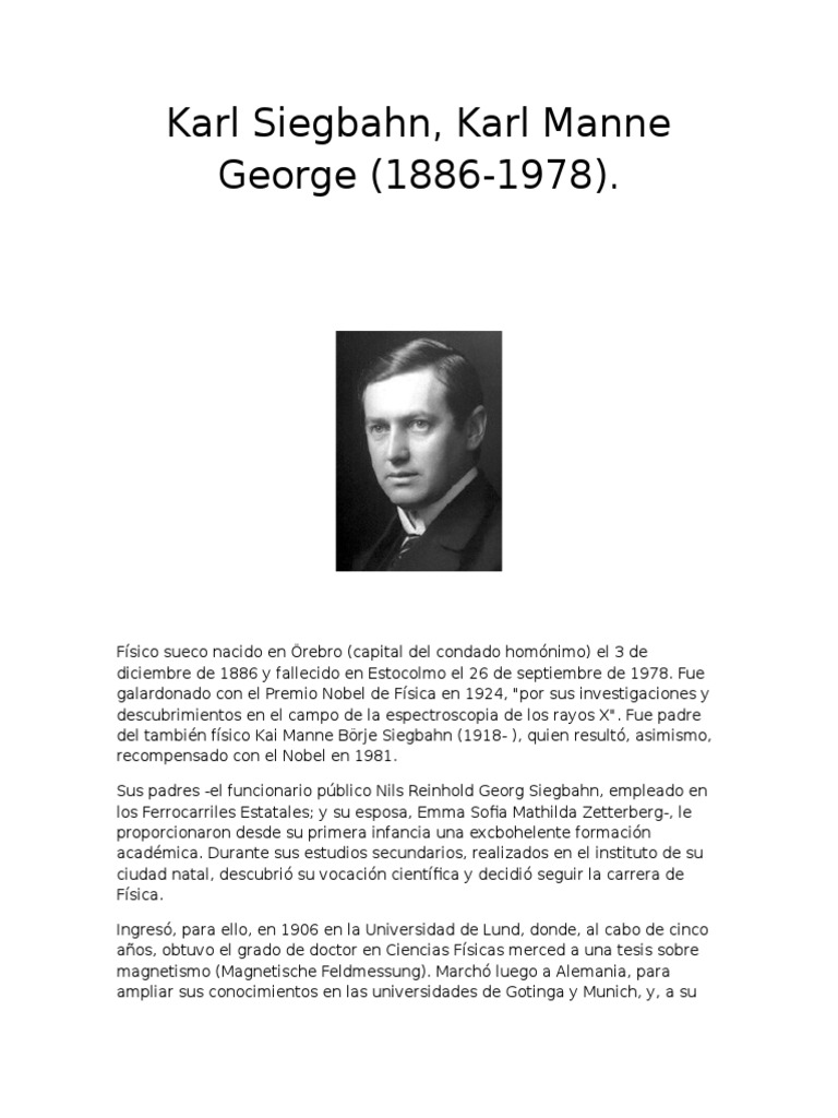 Bio Graf I A Premio Nobel | PDF | Espectroscopia | Rayo X