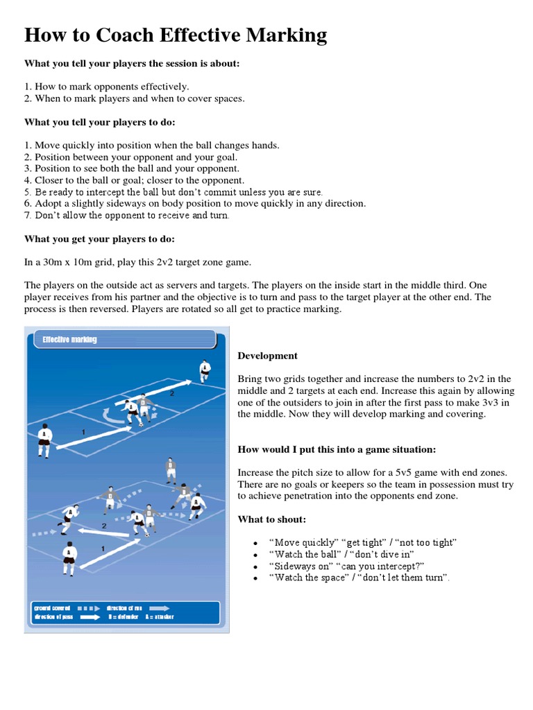 How To Coach Effective Marking | PDF | Ball Games | Sports