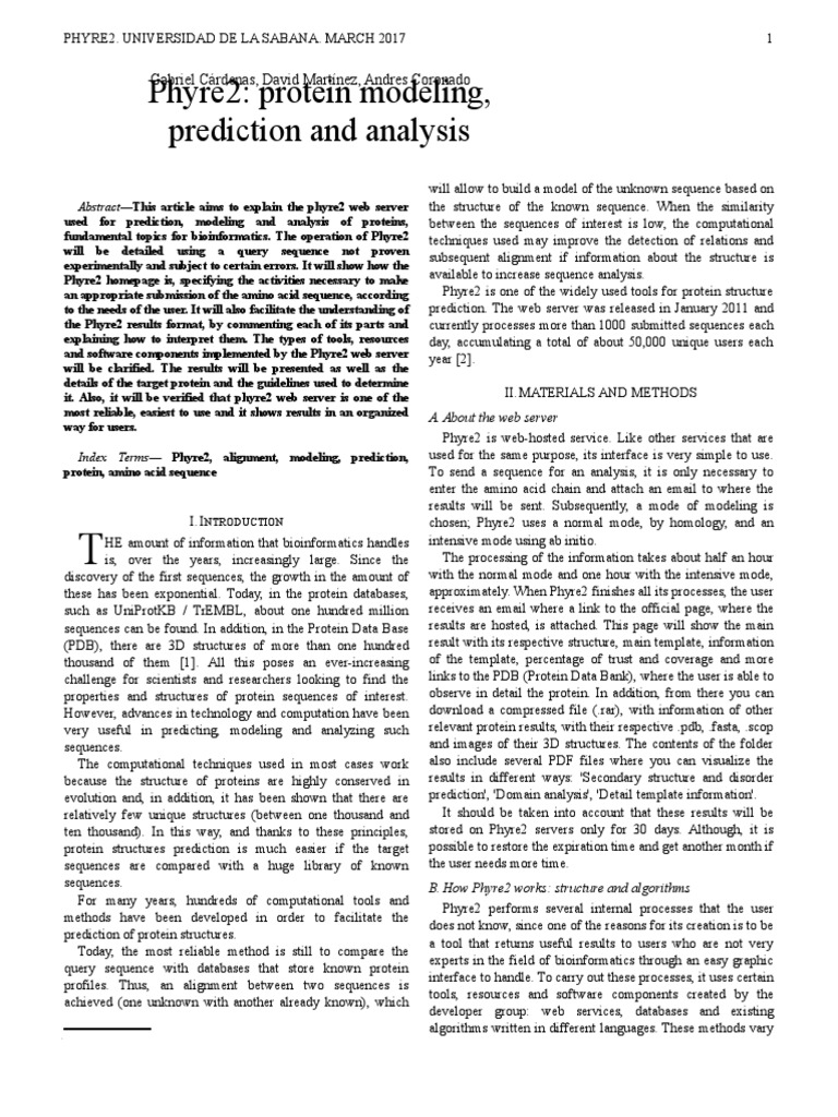 Phyre2 (English Version) | PDF | Nutrients | Biochemistry