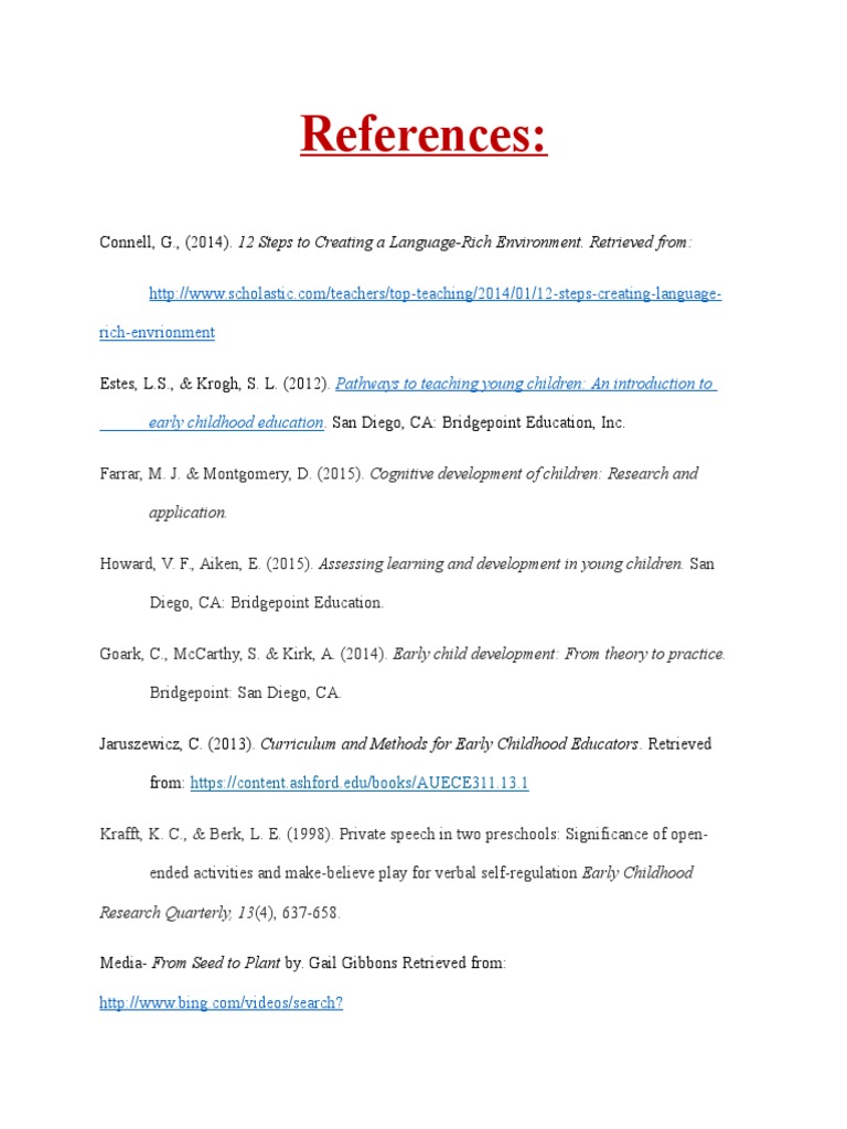 References | PDF | Child Development | Relationships