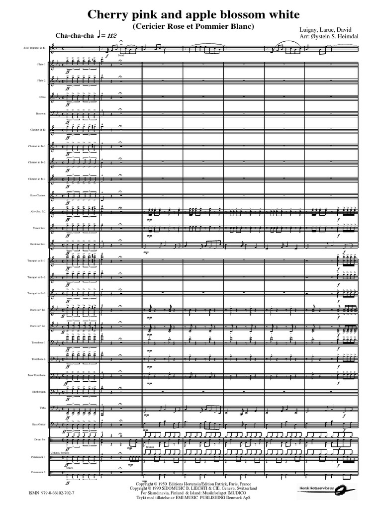 Cha Cha Cha - Cherry Pink - Score | PDF