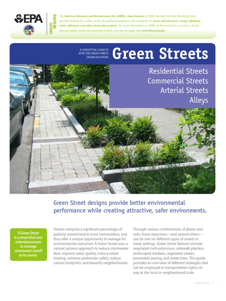 Green Streets - A Conceptual Guide To Effective Green Streets Design ...