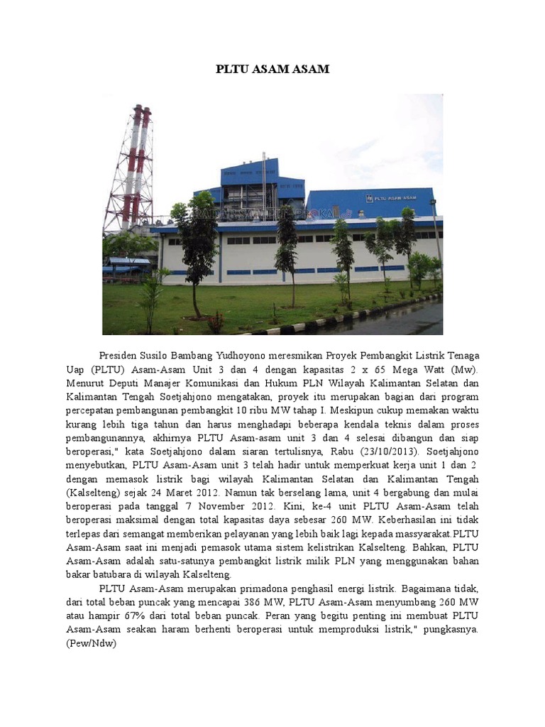 Pltu Asam Asam | PDF