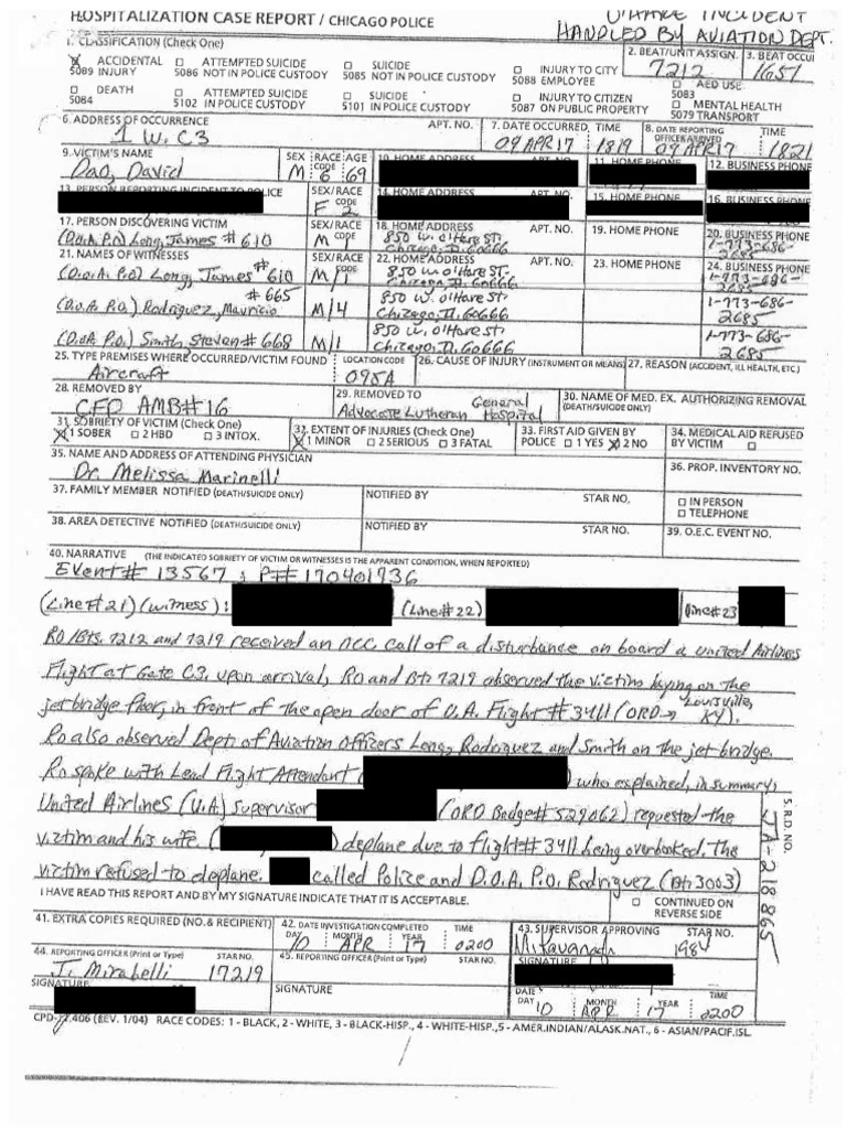 Chicago Police Incident Report Summary | PDF
