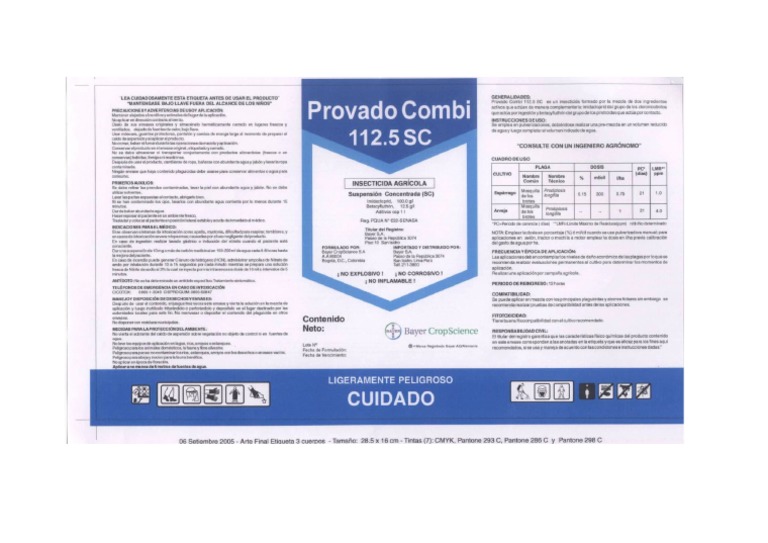 Provado Combi 112.5 SC | PDF