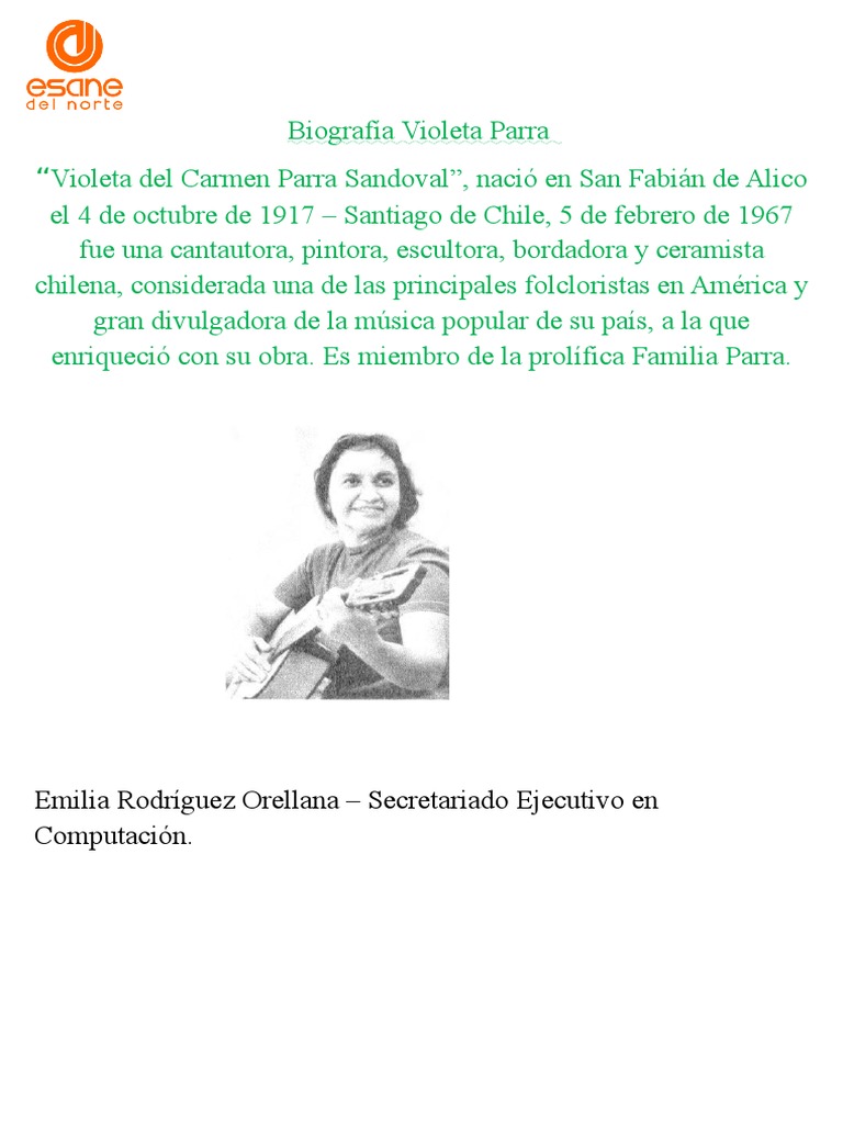 Biografía Violeta Parra | PDF