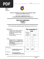English Module Form 1 - 3 | PDF | Essays | Question