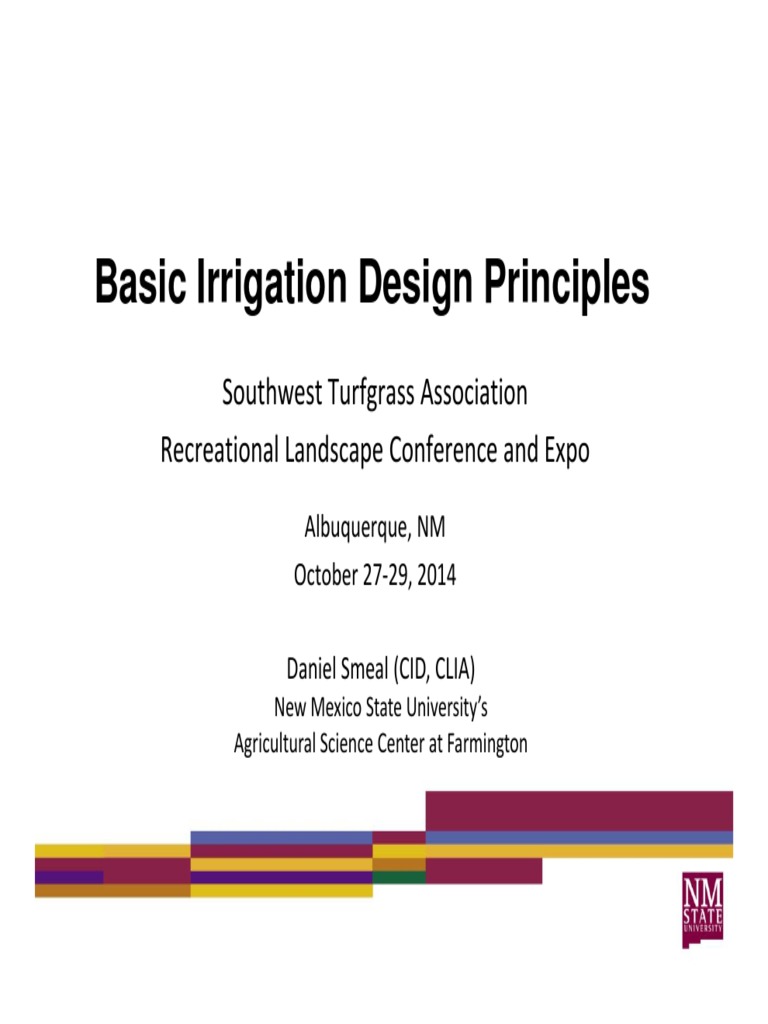 Basic Irrigation Design Principles: Southwest Turfgrass Association ...