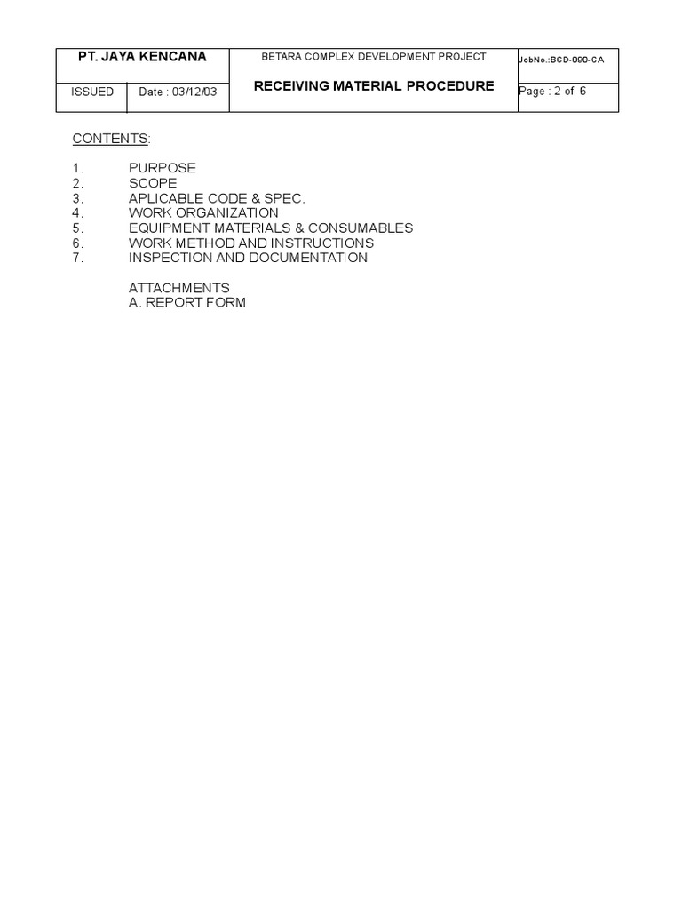 Receiving Material Procedure | PDF | Receipt | Pallet