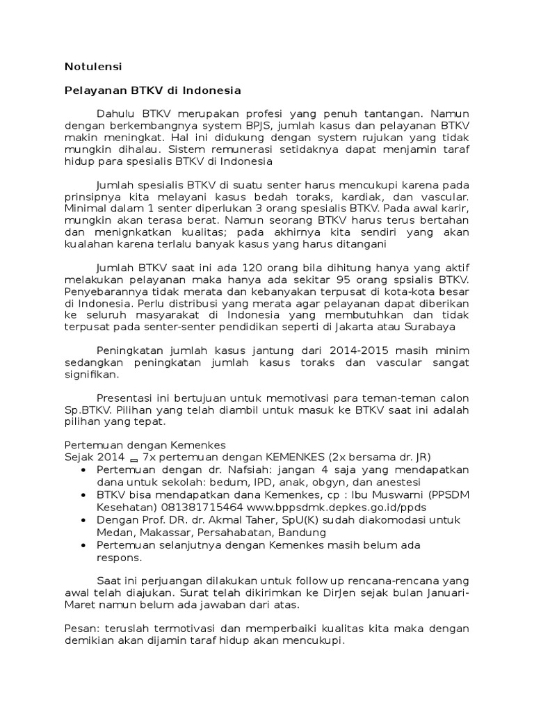 Pelayanan BTKV Di Indonesia | PDF | Pengembangan Diri | Sains & Matematika