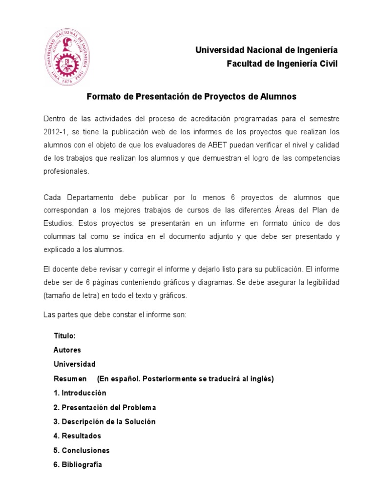 Formato del Informe.doc | Ingeniería | Texto