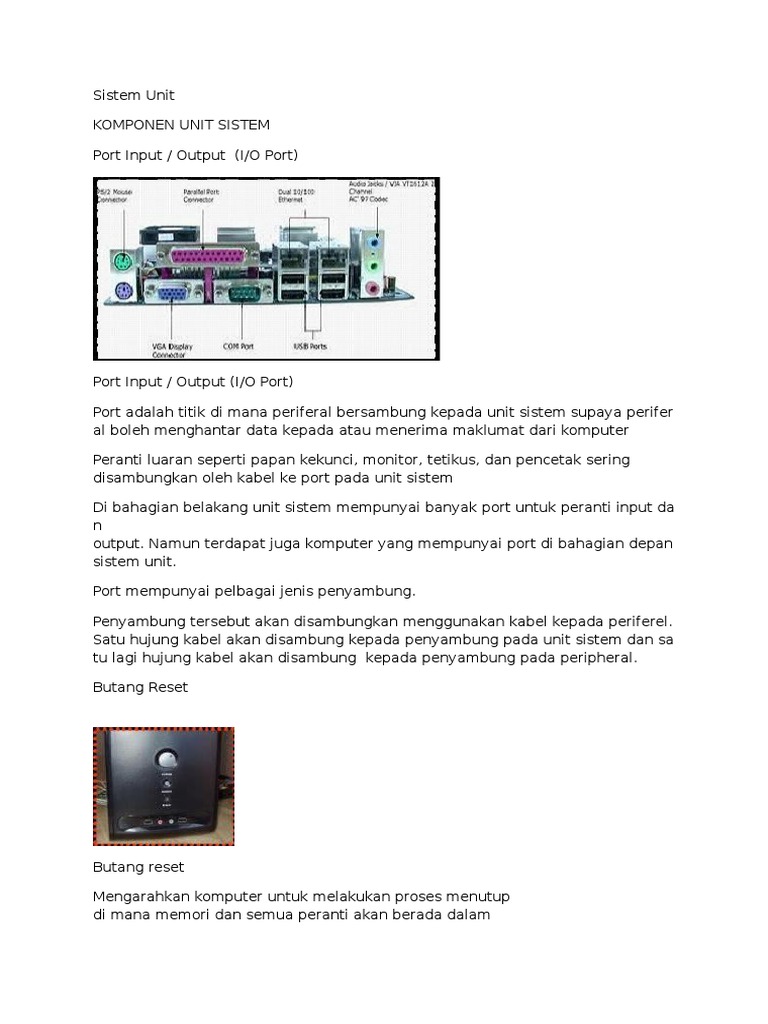 Sistem Unit | PDF