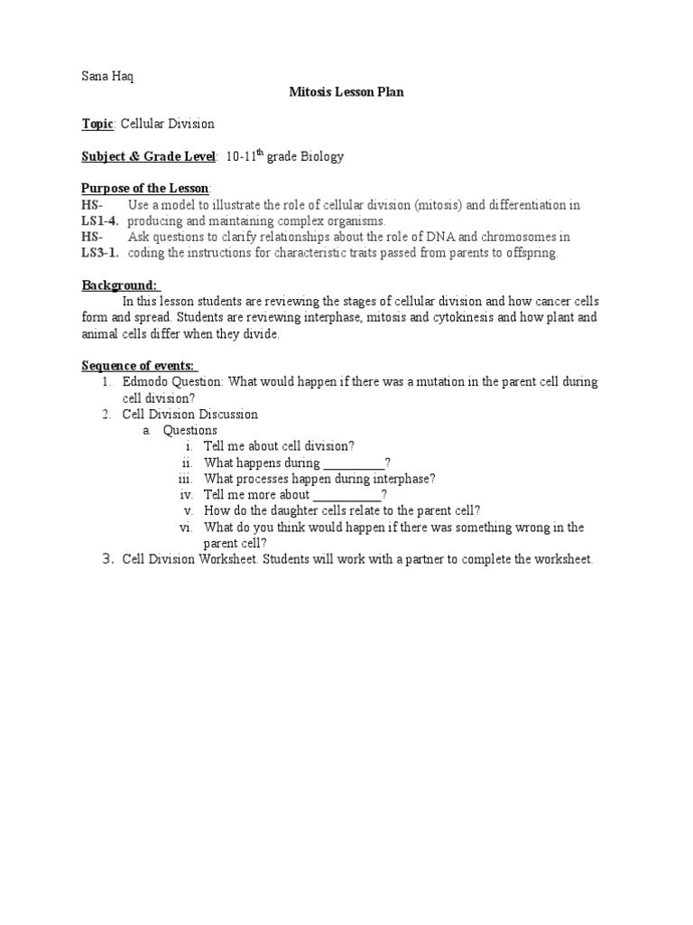 Lesson Plan Sana Haq hltp4 | PDF