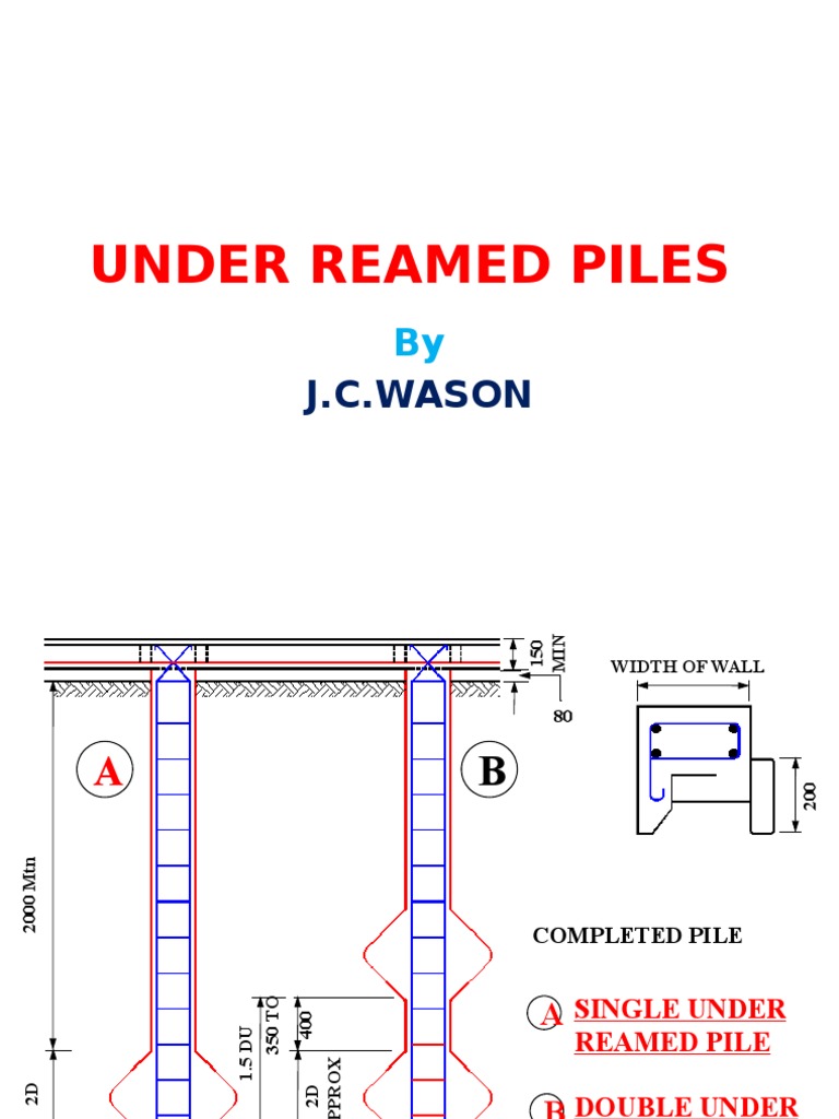 Under Reamed Piles - 1-10-09 | Deep Foundation | Components