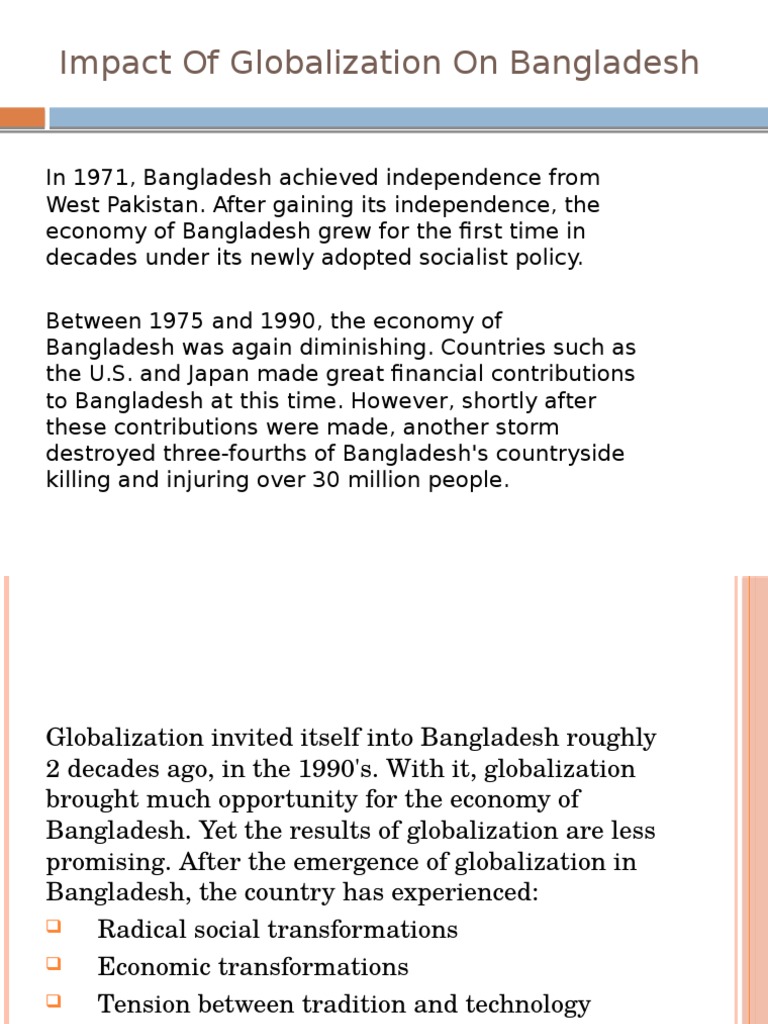 Impact & Challenges of Globalization | PDF | Bangladesh | Globalization