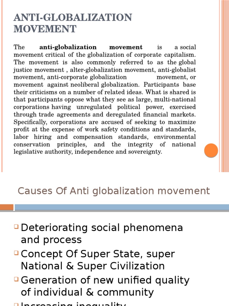 Anti & Alter Globalization | PDF | Globalization | Political Science