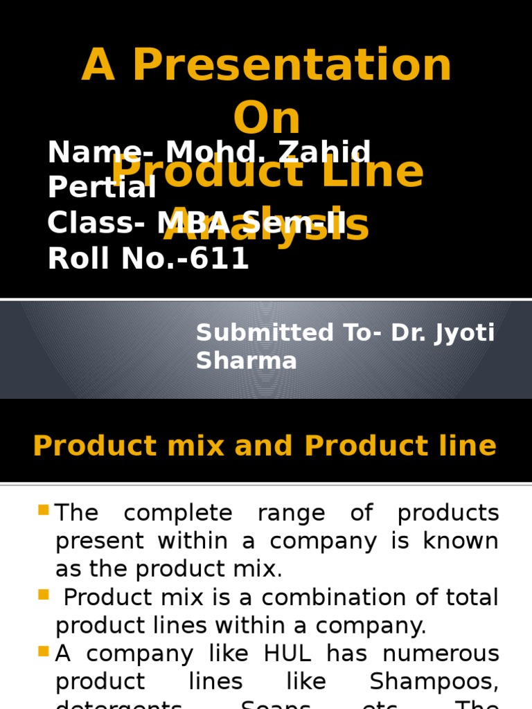 Product Line Analysis | PDF