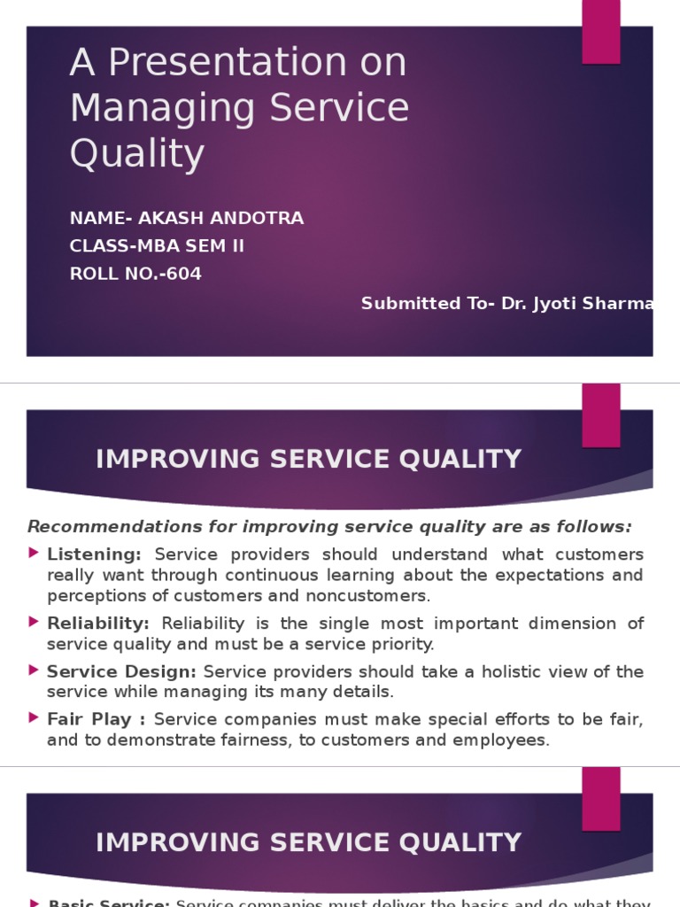 Managing Service Quality Effectively | PDF | Business | Emergence