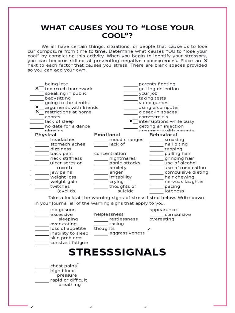 Activity Perdev | PDF | Stress (Biology) | Anxiety