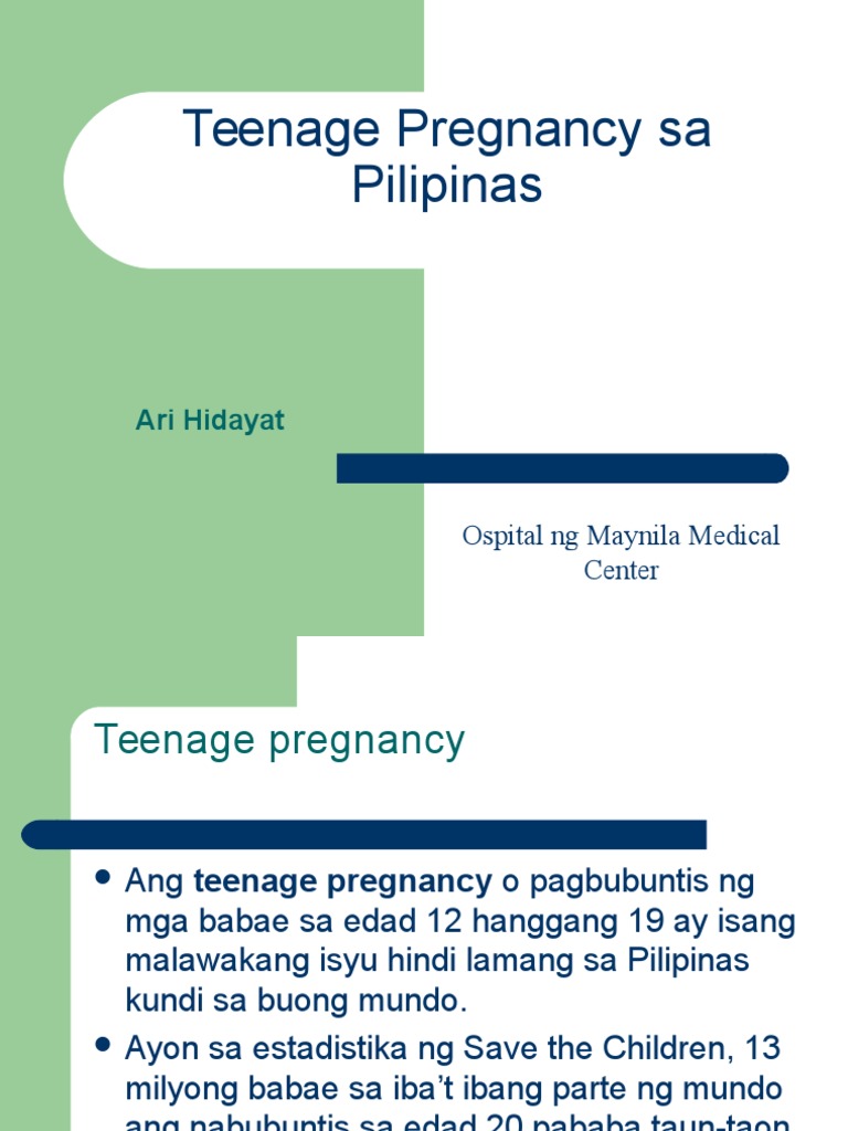 Teenage Pregnancies | PDF