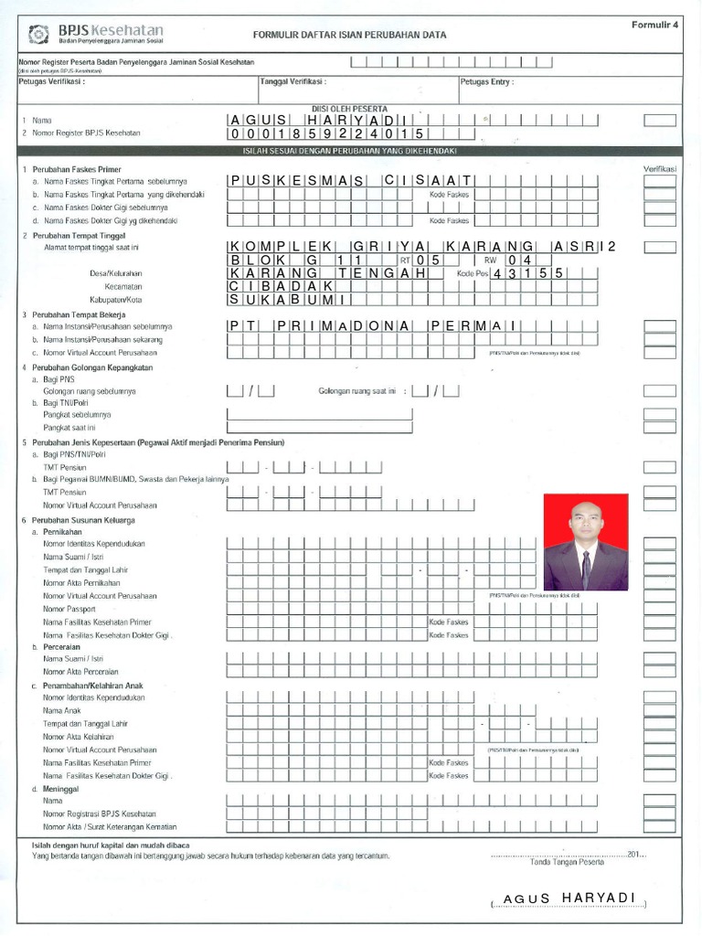 Formulir BPJS 2 PDF | PDF