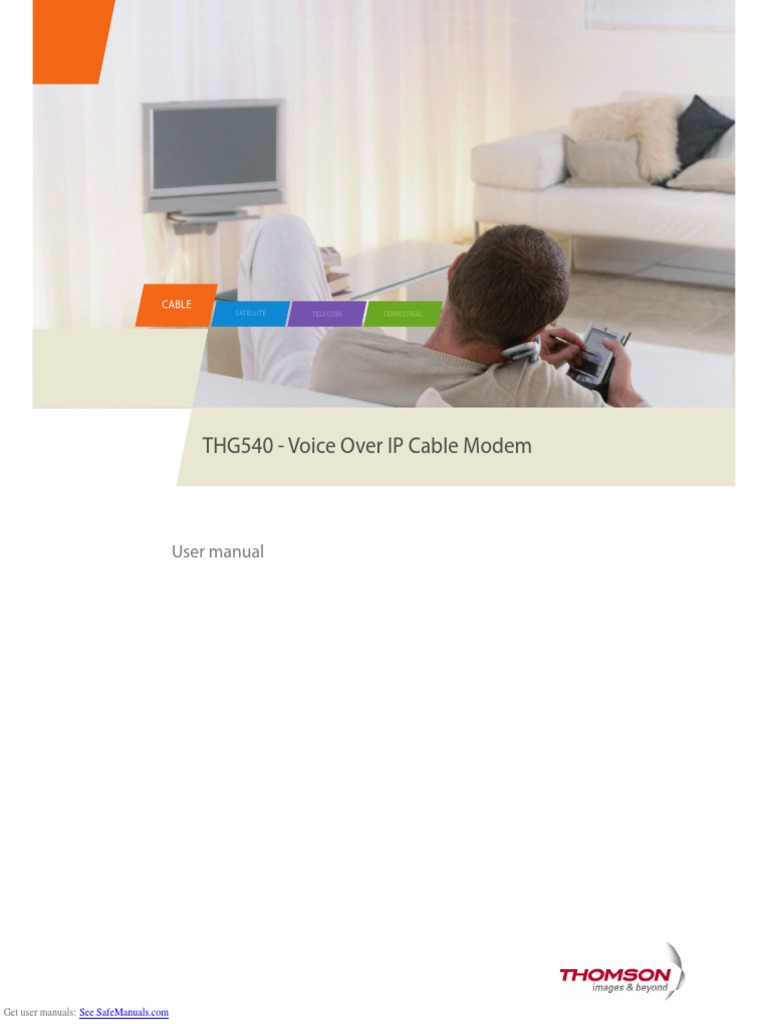 User Manual THOMSON THG540 - Voice Over IP Cable Modem | PDF | Modem ...