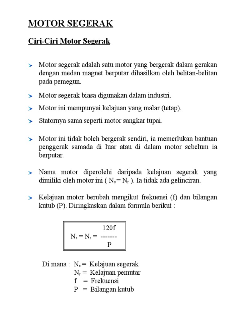 Motor Segerak | PDF