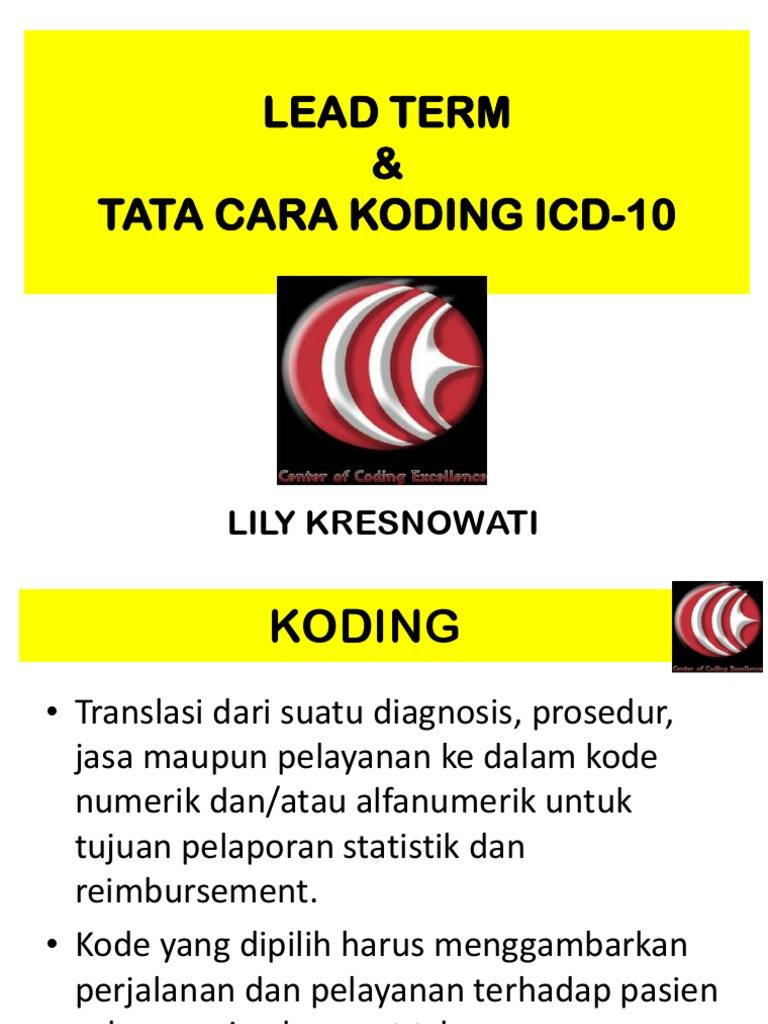 Lead Term & Tata Cara Koding Icd-10 | PDF