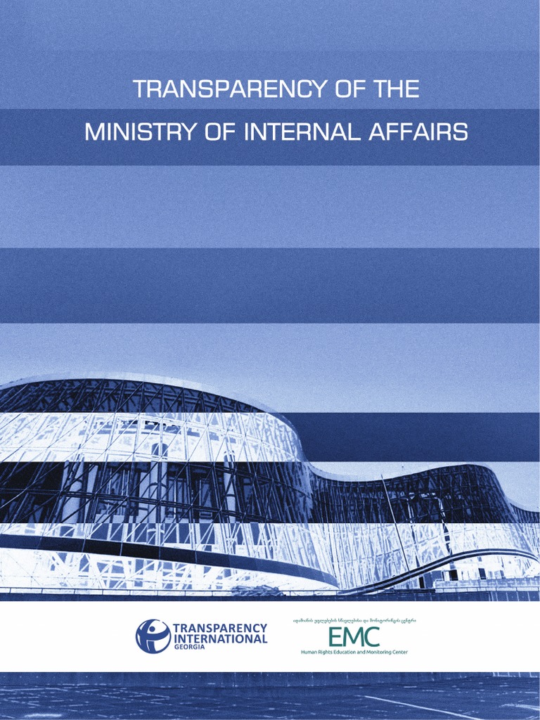 Transparency of the Ministry of Internal Affairs | Classified ...
