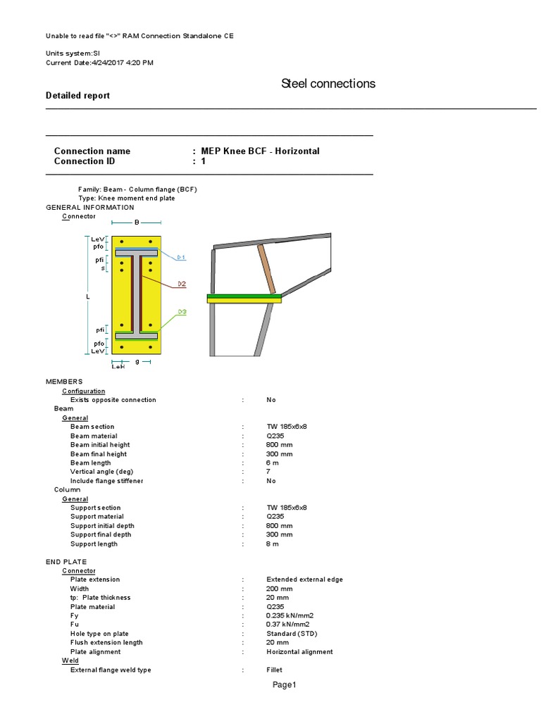 RAM Connection Standalone CE Report | PDF | Yield (Engineering) | Beam ...