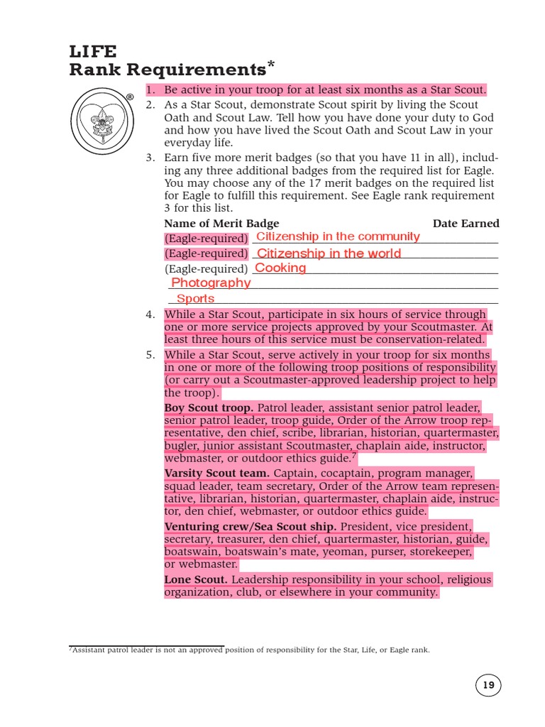Life Rank Requirements: Cooking Citizenship in The World Photography | PDF