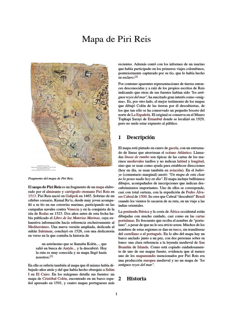 Mapa de Piri Reis | PDF | Cartografía | Datos geográficos e información