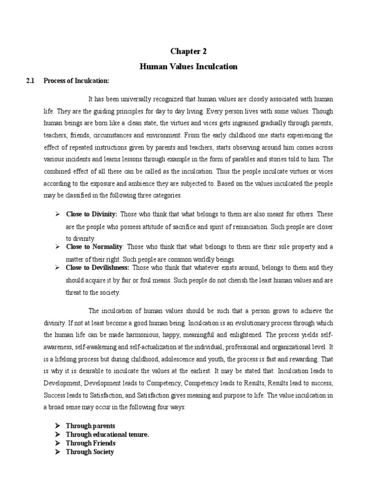 Human Values Inculcation | PDF | Etiquette | Compassion