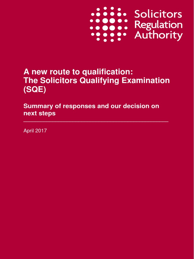 SQE | PDF | Legal Education | Solicitor